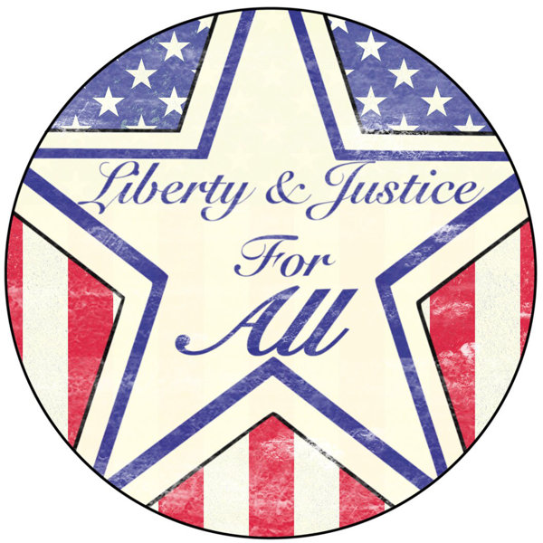 The Holiday Aisle® Liberty and Justice for All Sign | Wayfair