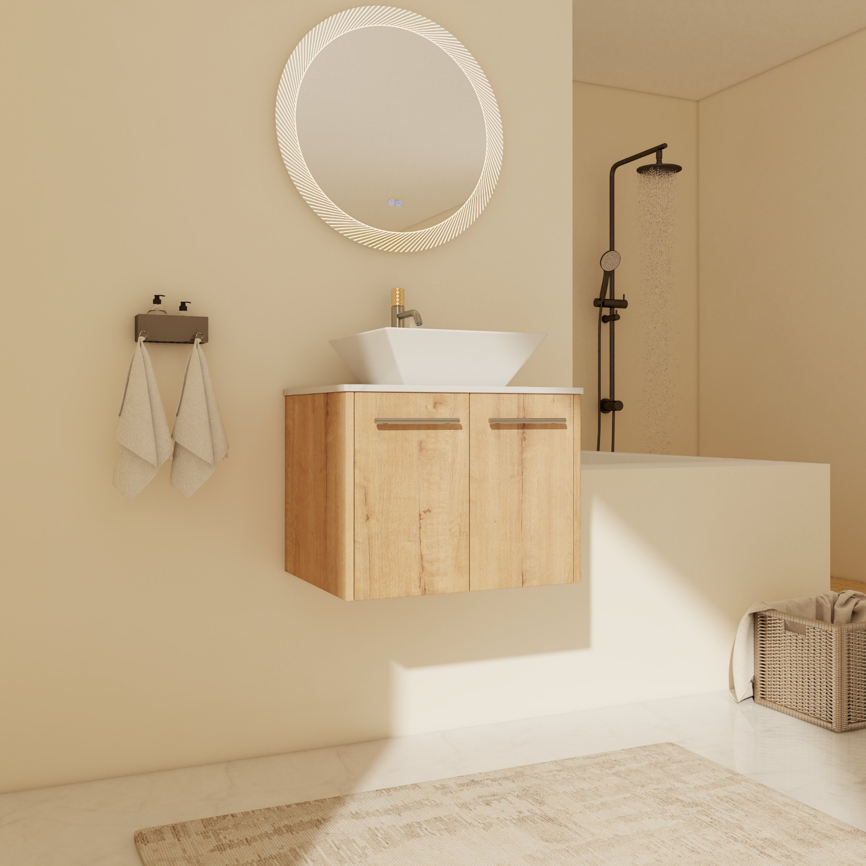 Ebern Designs Ruthia 23.63'' Wall Mounted Single Bathroom Vanity with ...