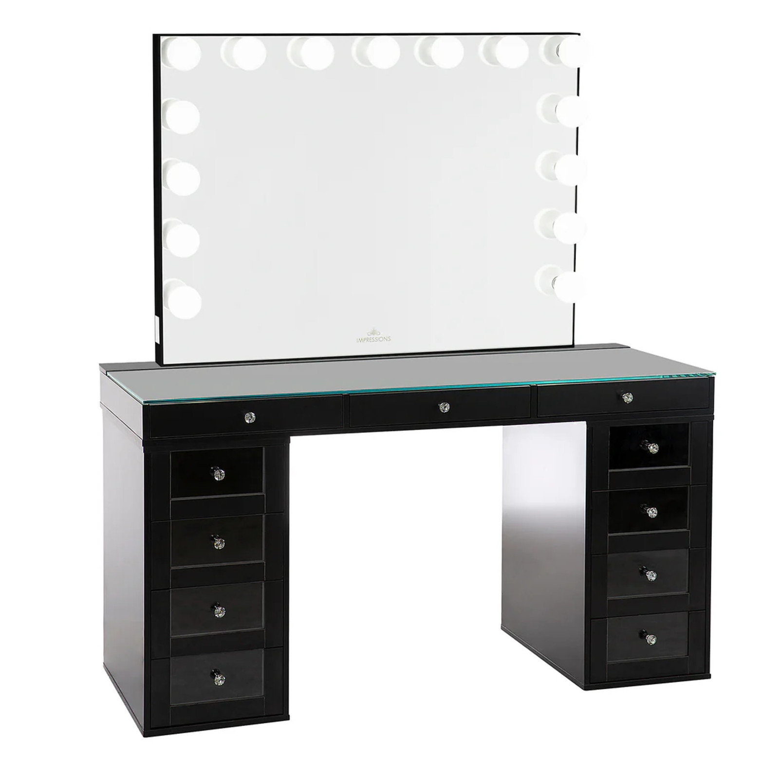 Everly Quinn Slaystation Pro 2.0 Tabletop With Vanity Mirror And 4 ...