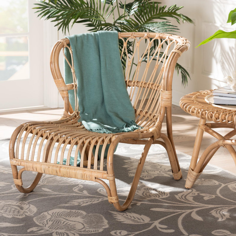 Bay Isle Home™ Cabery 28'' Wide Rattan Side Chair | Wayfair