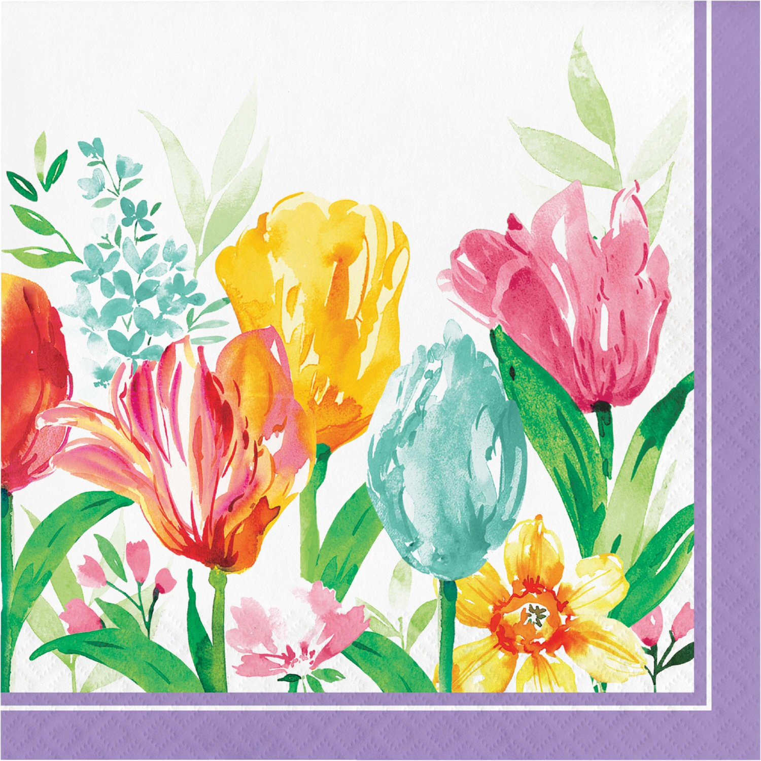Creative Converting Beautiful Blooms Paper Napkins, 48 ct. | Wayfair