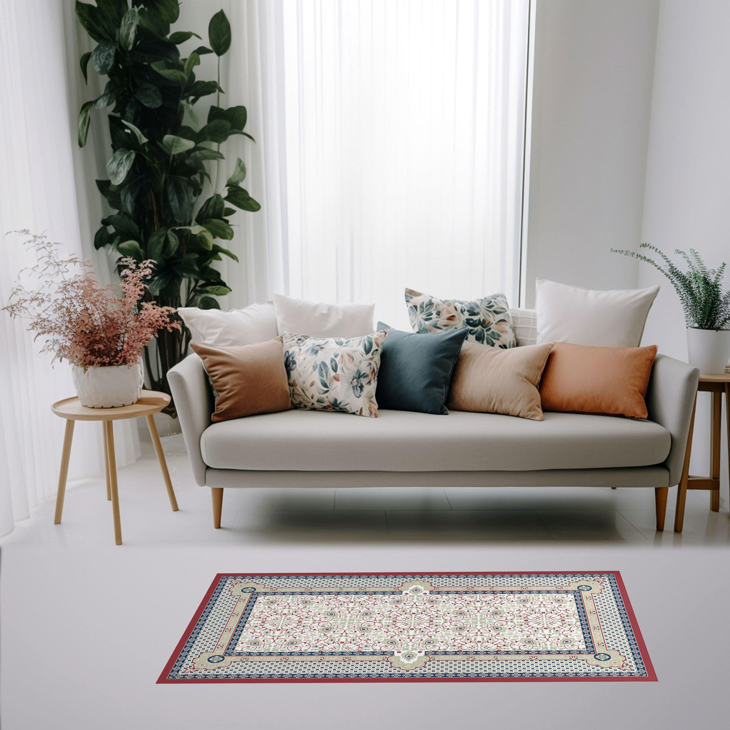 Bungalow Rose Red And Blue Mughal Majesty Dornier Rug 63x35 - Wayfair ...