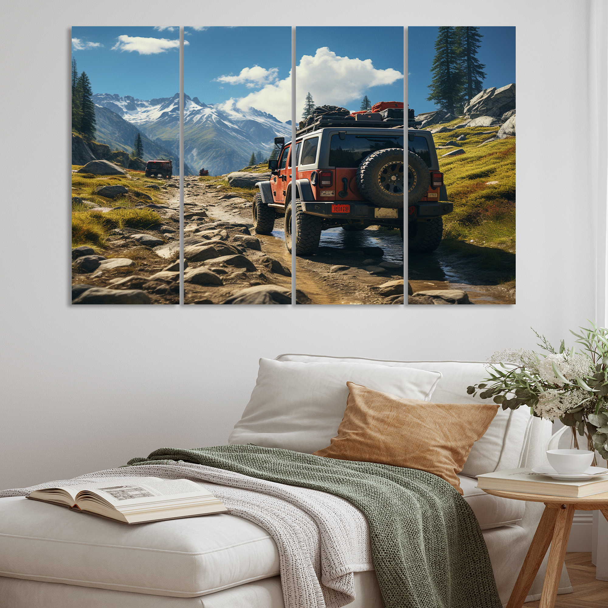 Loon Peak® Red Jeep In USA Yosemite National Park - USA Metal Wall ...