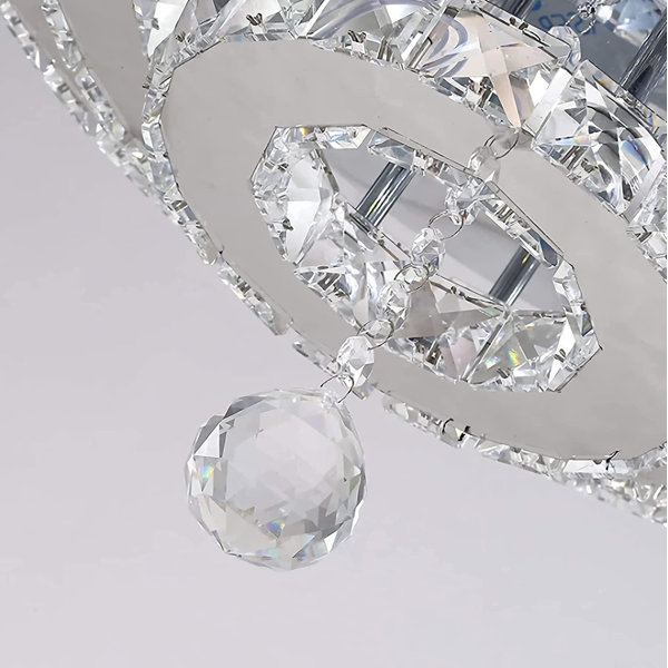 Rosdorf Park 42" 4 - Blade Retractable Blade Crystal Ceiling Fan With ...