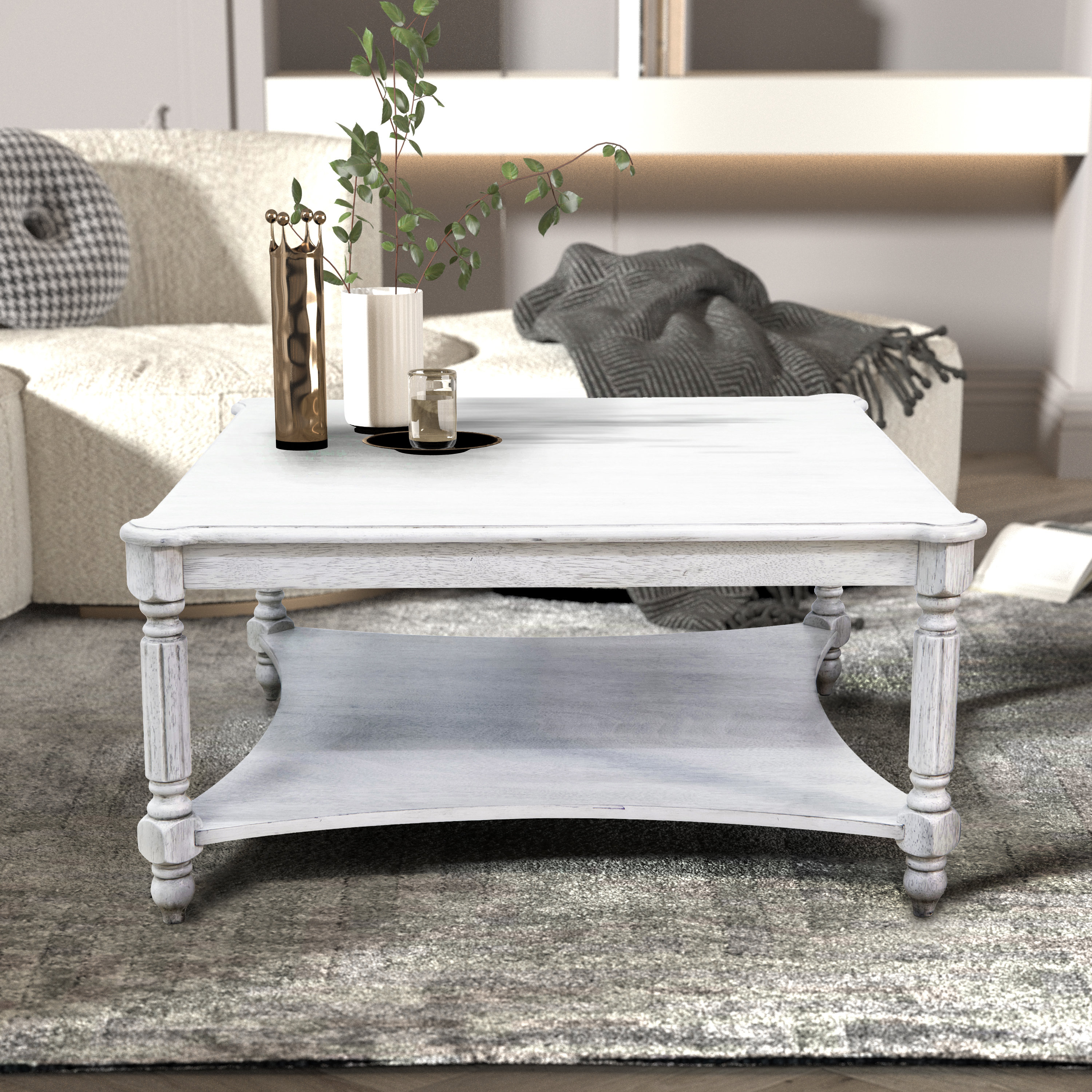 Lily Manor Marcello Ogallala Solid Wood Coffee Table with Storage ...