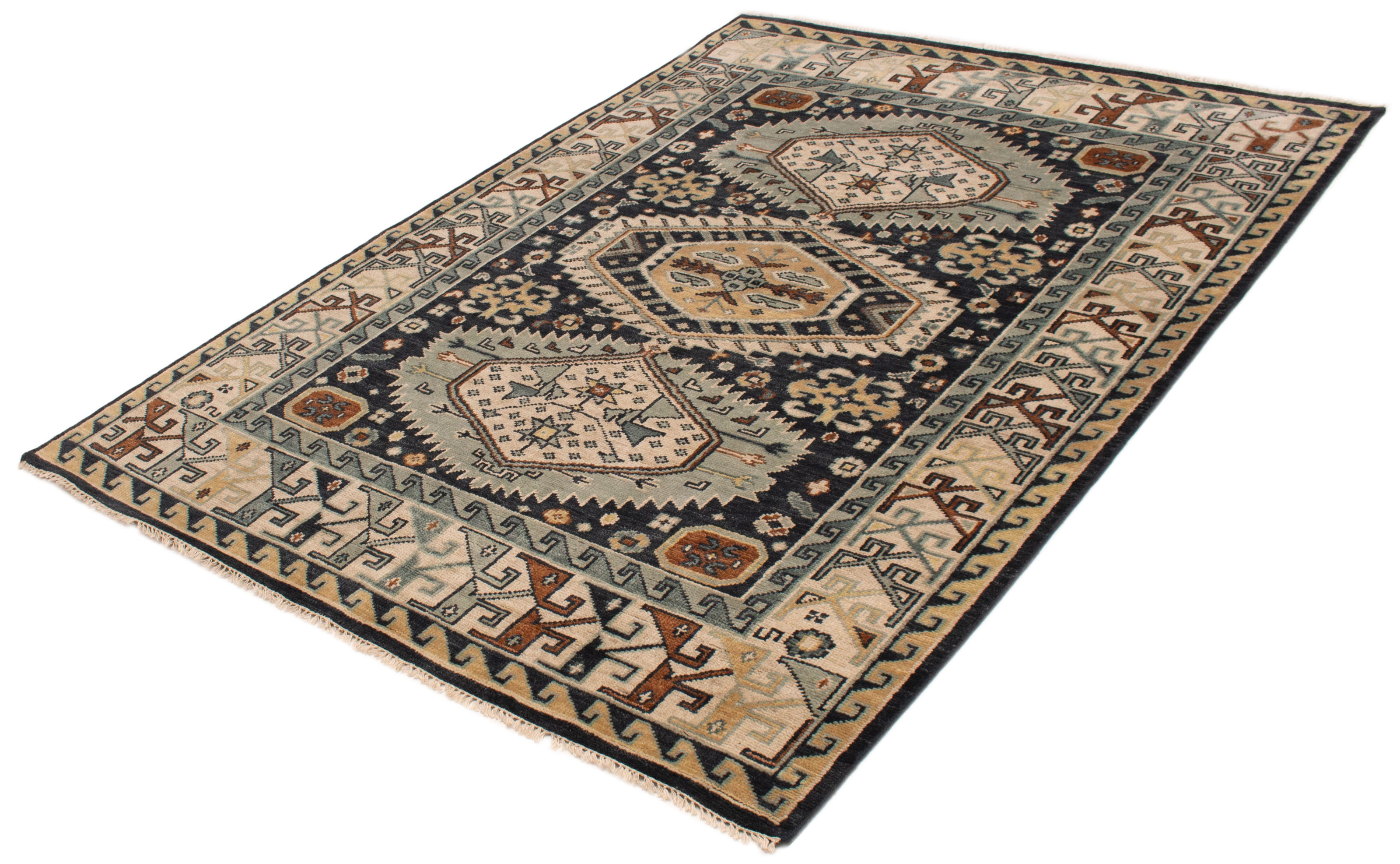 Bloomsbury Market Hand-knotted Jules Serapi Dark Navy Wool Rug 7'9" x ...