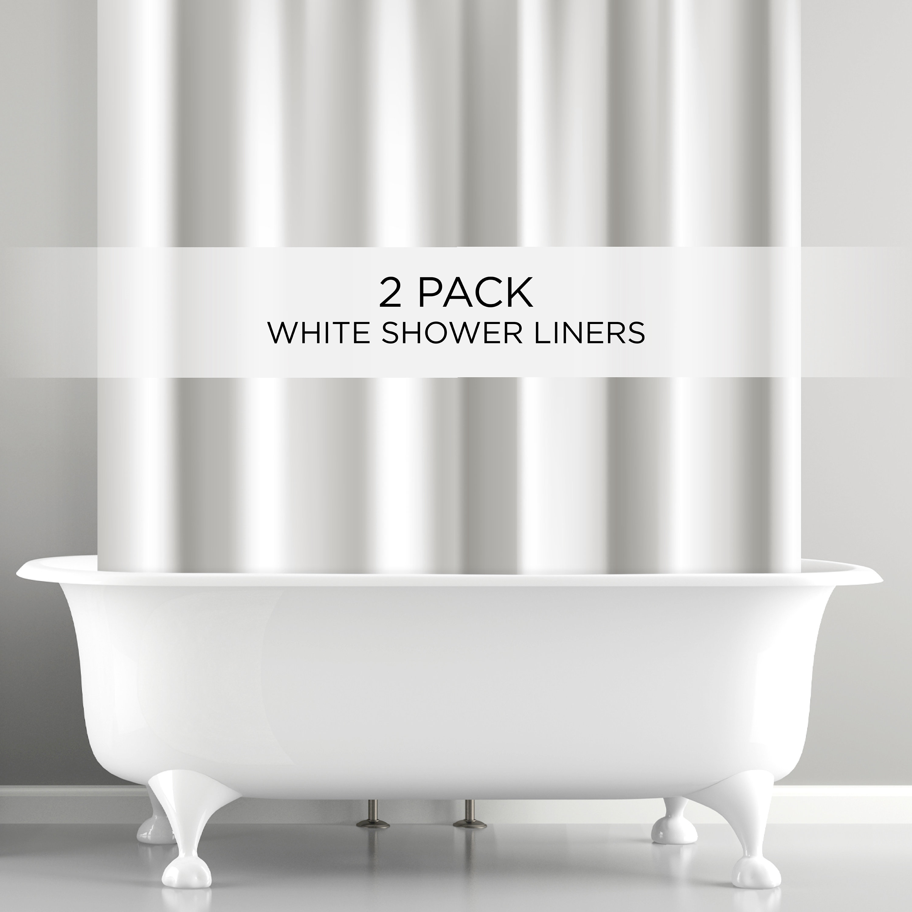 Bath Bliss 2 Pack Peek A Boo Hotel Weight Shower Curtain Liner | Wayfair