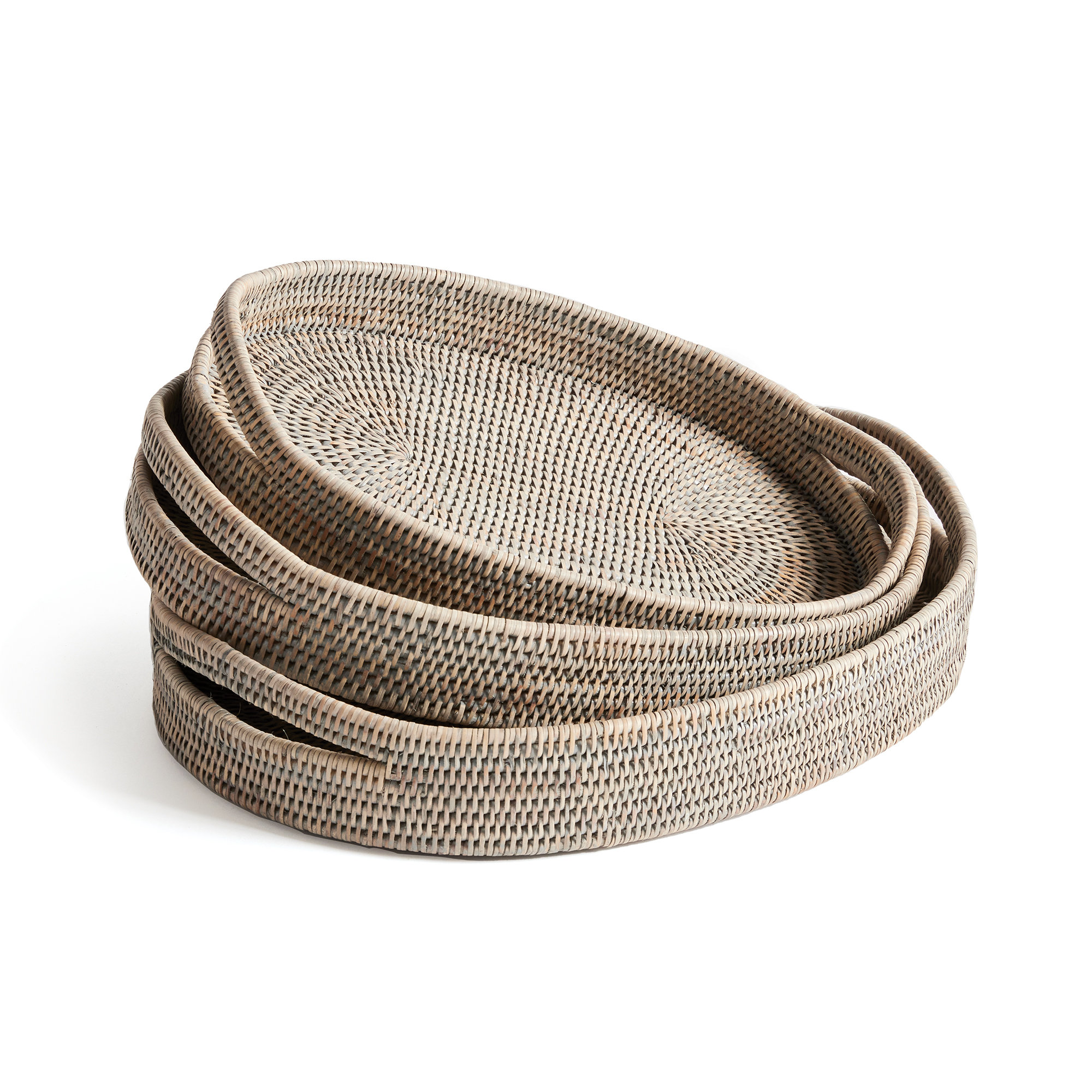 Birch Lane™ Elda Rattan Oval Serving Trays | Birch Lane