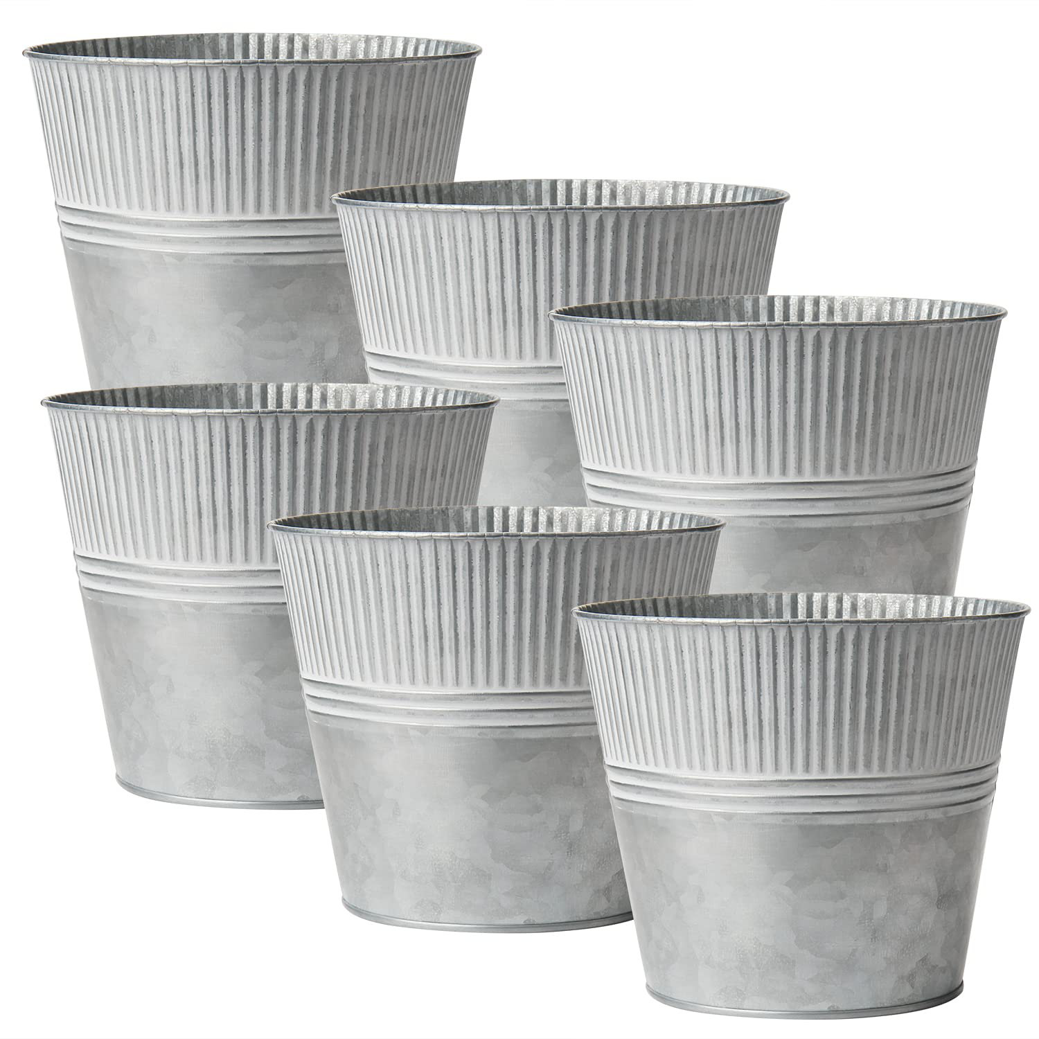 Ophelia & Co. 6.5'' Galvanized Planter, Medium Size Metal Buckets For ...