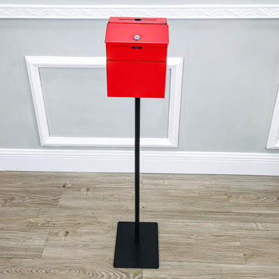 Latitude Run® Metal Donation Box Floor Stand Lobby Foyer Tithes ...