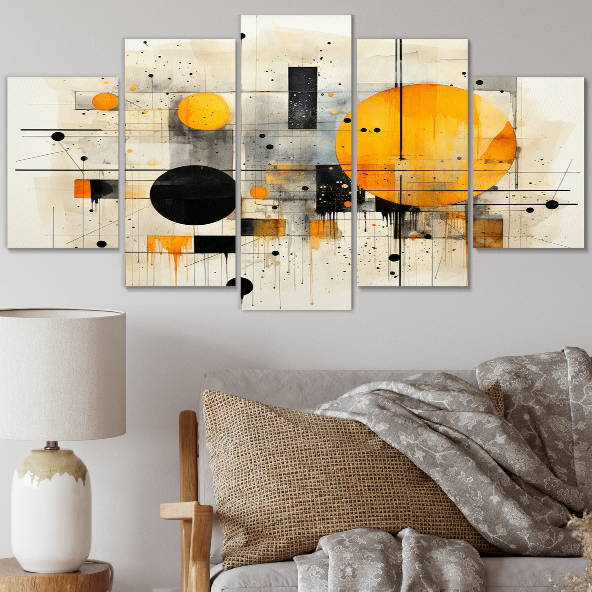 Wrought Studio™ Geometric Abstraction III - Abstract Shapes Metal Art ...