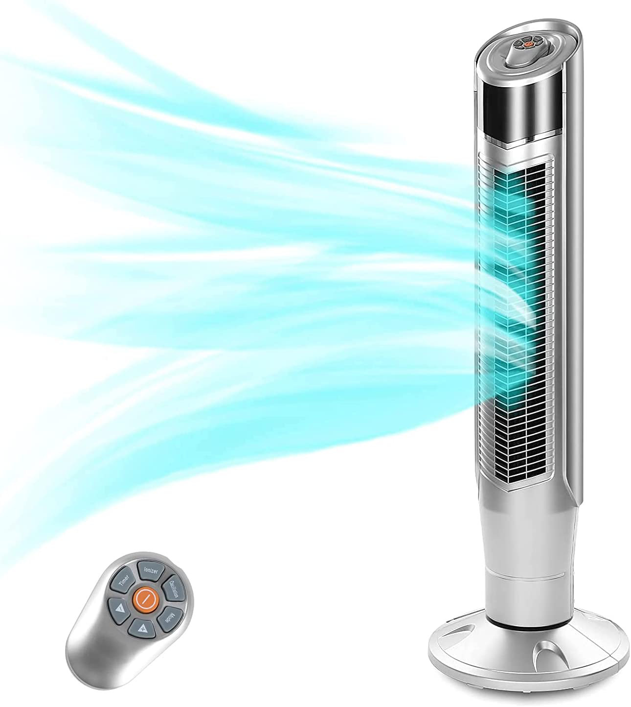 R.W.FLAME 39.37''HX12.6''WX12.6''D Portable Oscillating Tower Fan with ...