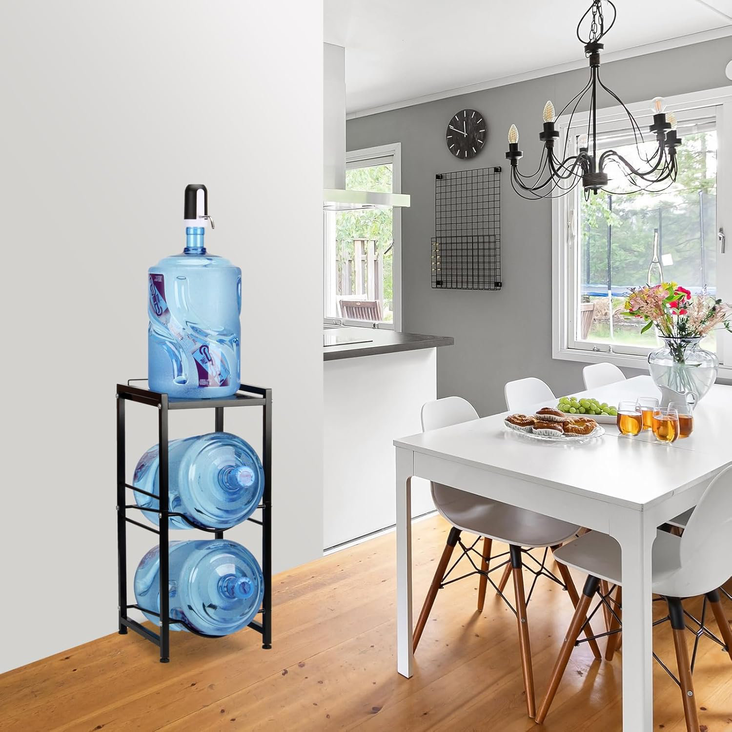 17 Stories 5 Gallon Water Jug Holder For 2 Bottles With Metal Top ...