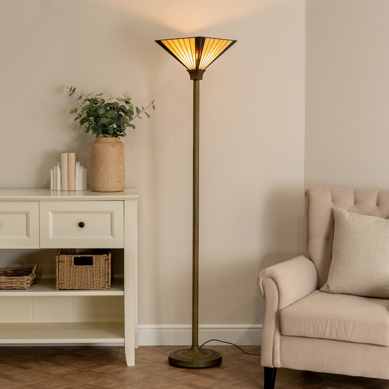17 Stories Motasim 167cm Antique Brass Traditional Floor Lamp & Reviews ...