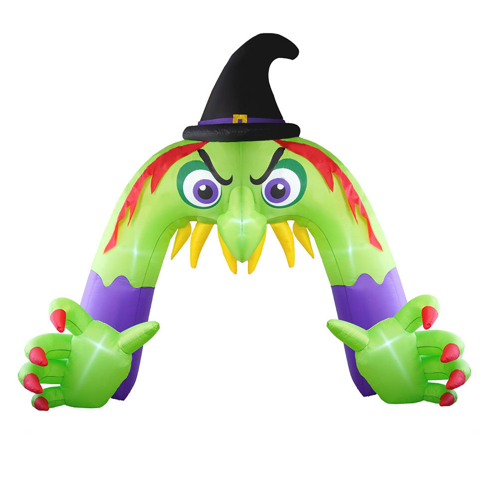 Wrought Studio™ 12ft Spooky Witch Mouth Arch Inflatable Halloween ...