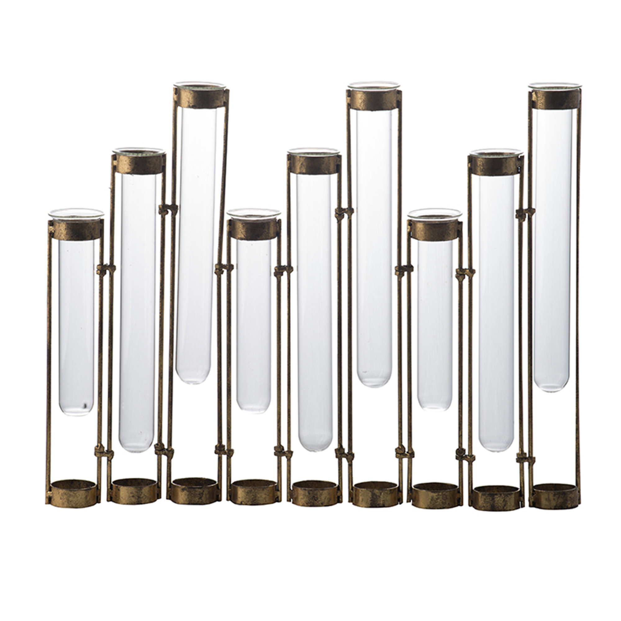 Trent Austin Design® Vial Flower Vase with Bronze Metal Frame | Wayfair