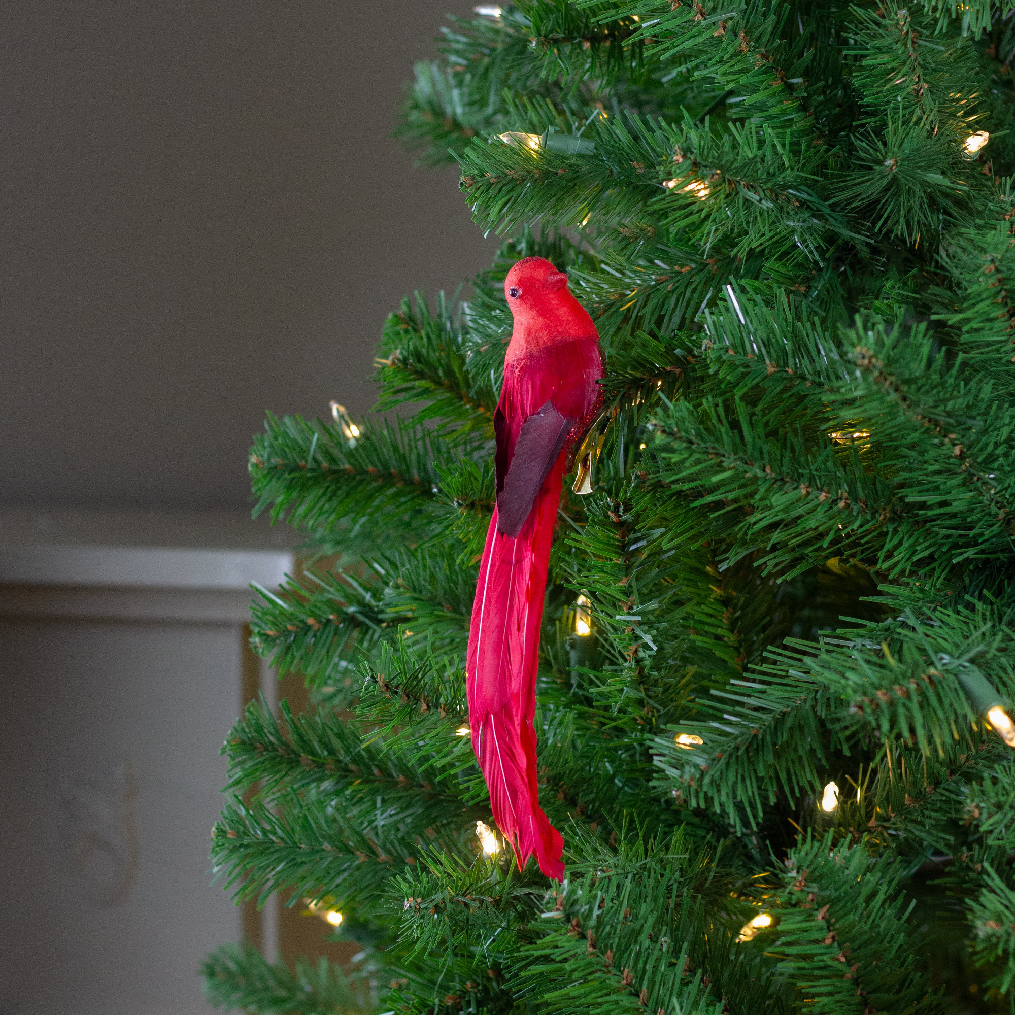 Northlight Seasonal 9" Red Cardinal with Long Tail Clip-On Christmas ...