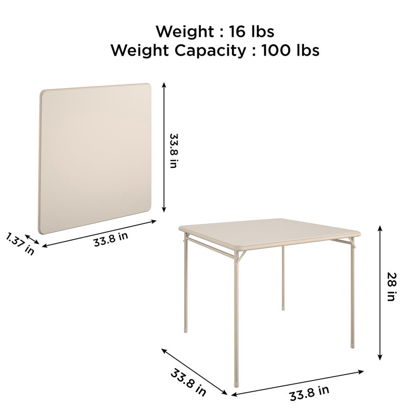 COSCO 34" Square Vinyl Top Folding Card Table & Reviews | Wayfair