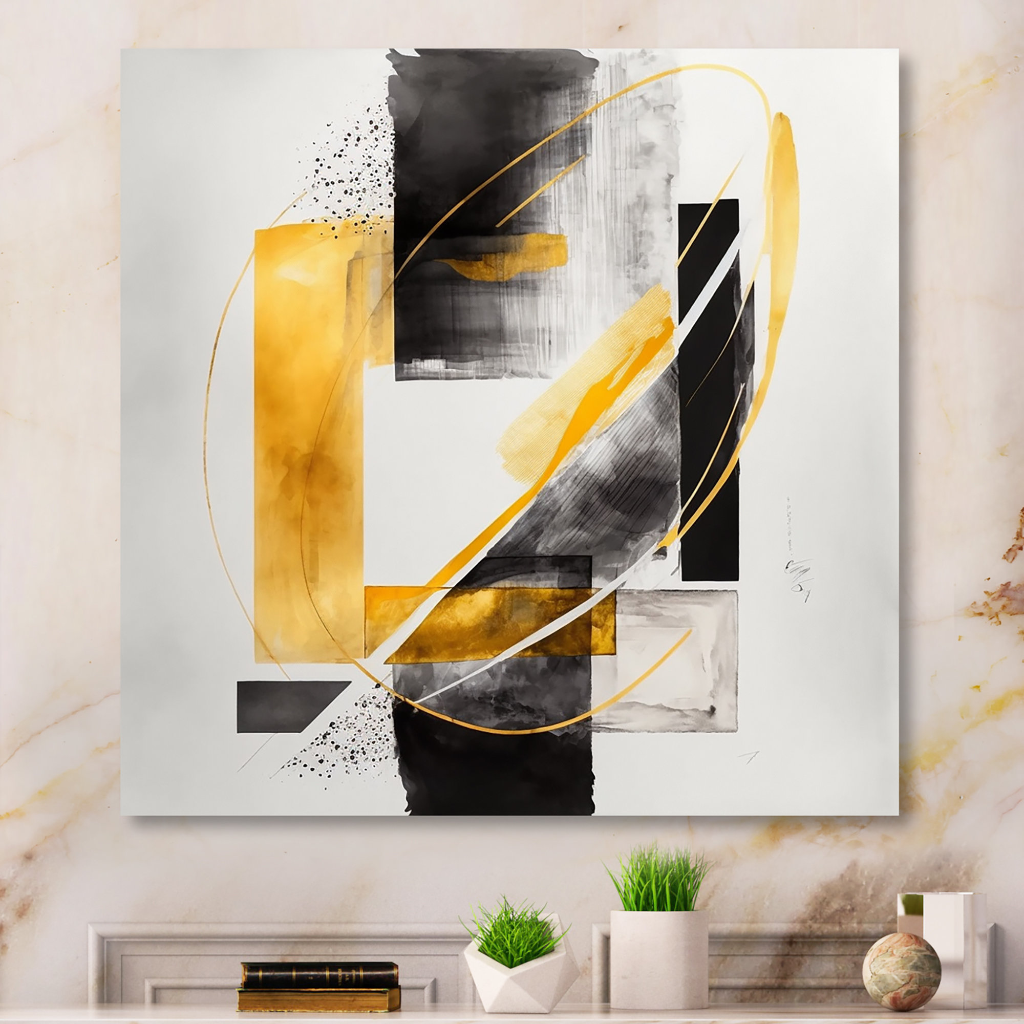 Ivy Bronx Glam Art Deco Abstract II - Modern Metal Wall Décor - Wayfair ...