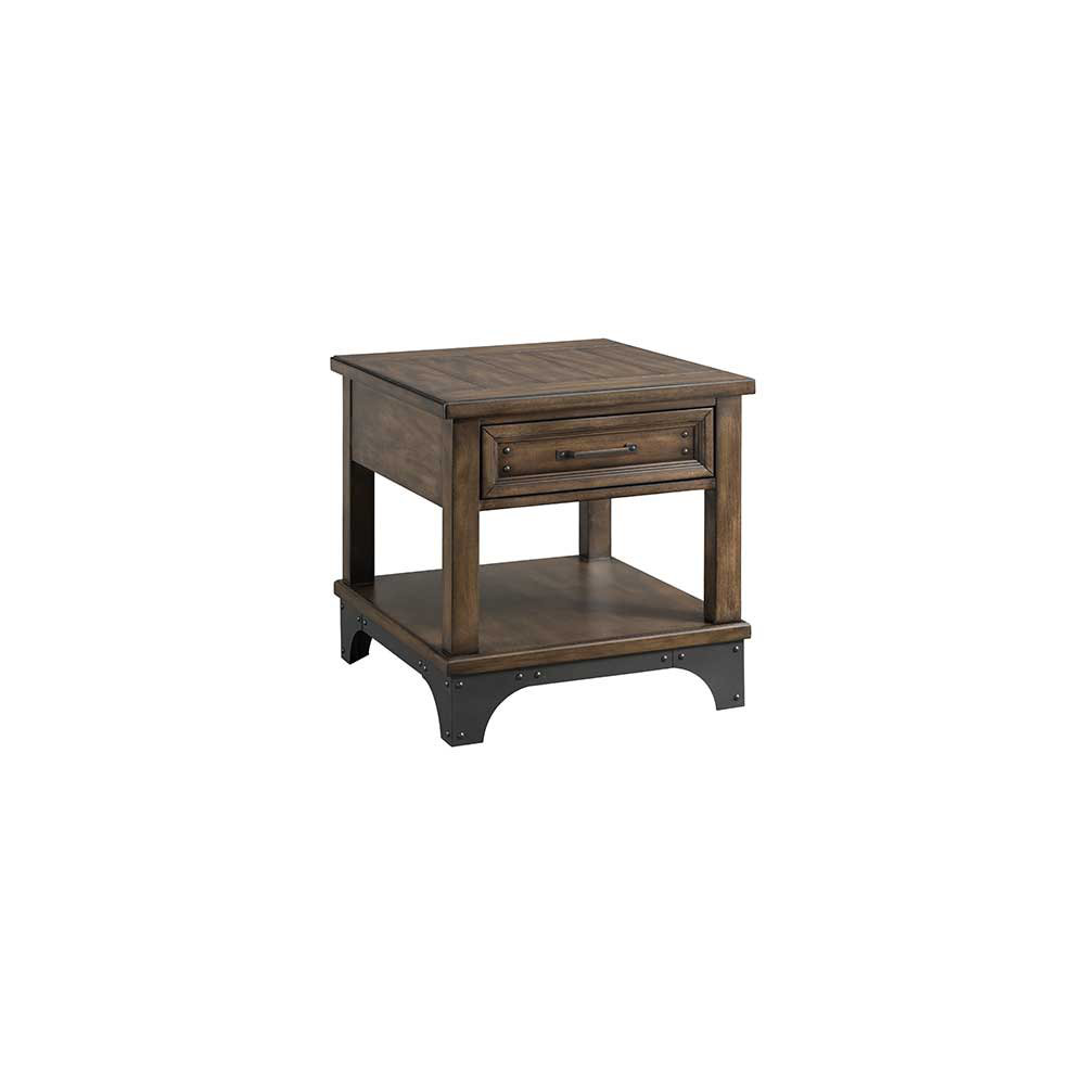 Williston Forge Oday Whiskey River 23" Wide End Table with Drawer and ...