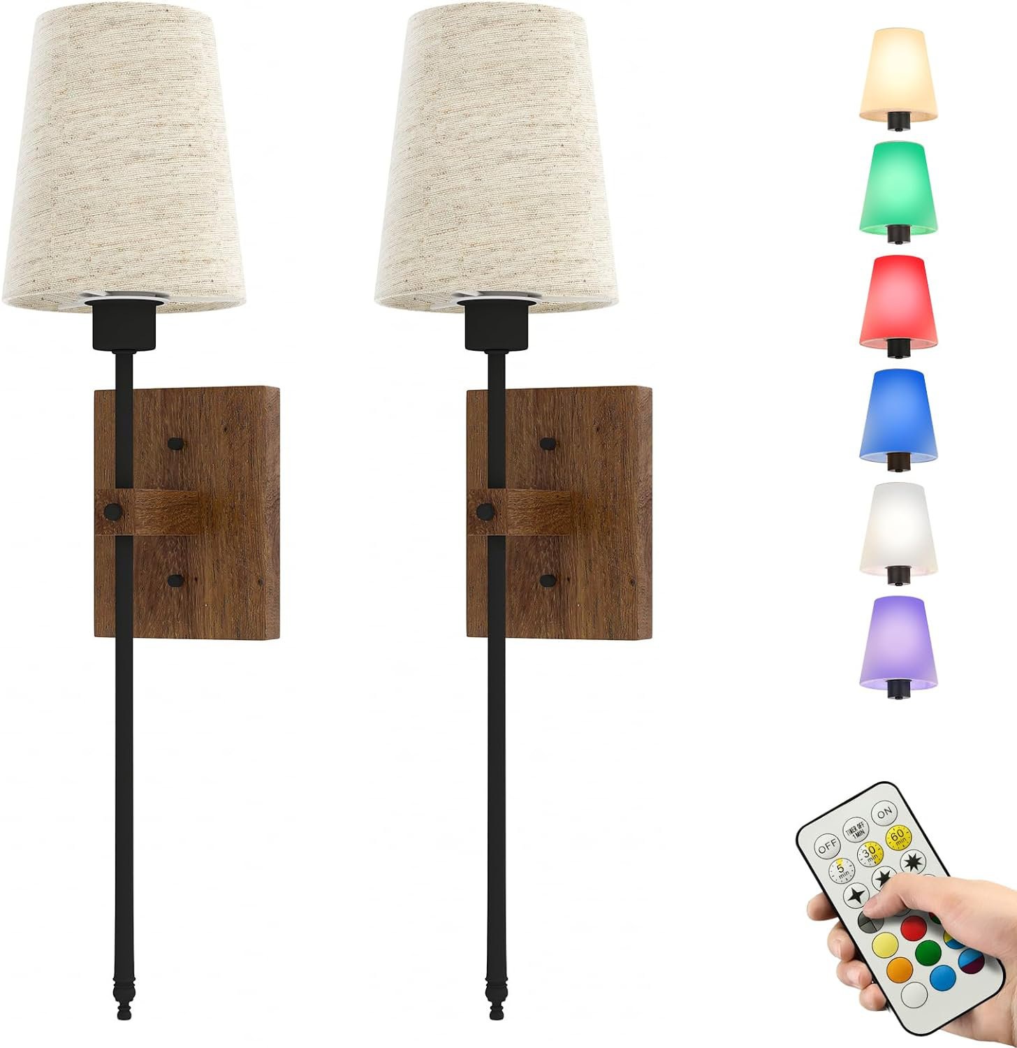 Wall sconce battery store
