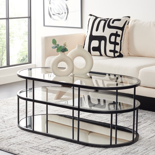 Mercer41 Janta Glass Top Single Coffee Table | Wayfair