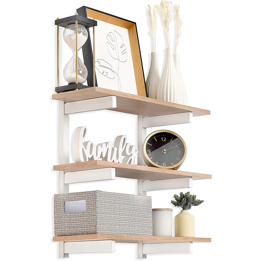 Delta Design delta 24" W Wood 3-Tier Adjustable Premium Wall Shelves ...