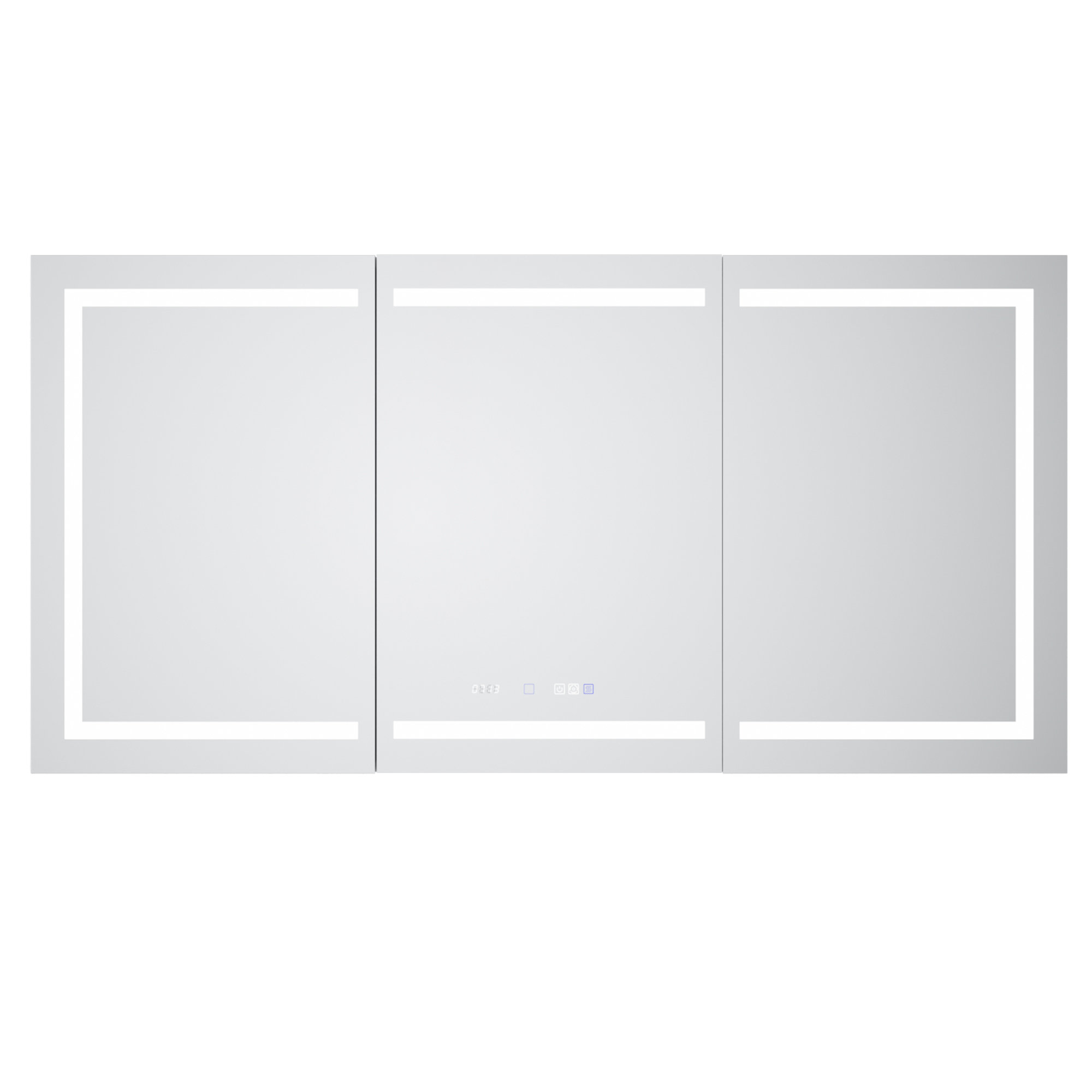 Man Wah Expansive 72x36" lighted medicine cabinet: led, defog, temp ...