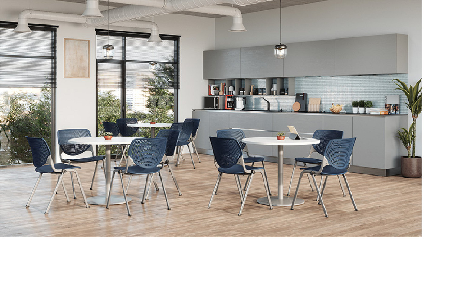 KFI Studios Mode Round Breakroom Table and 4 Chair Set & Reviews | Wayfair