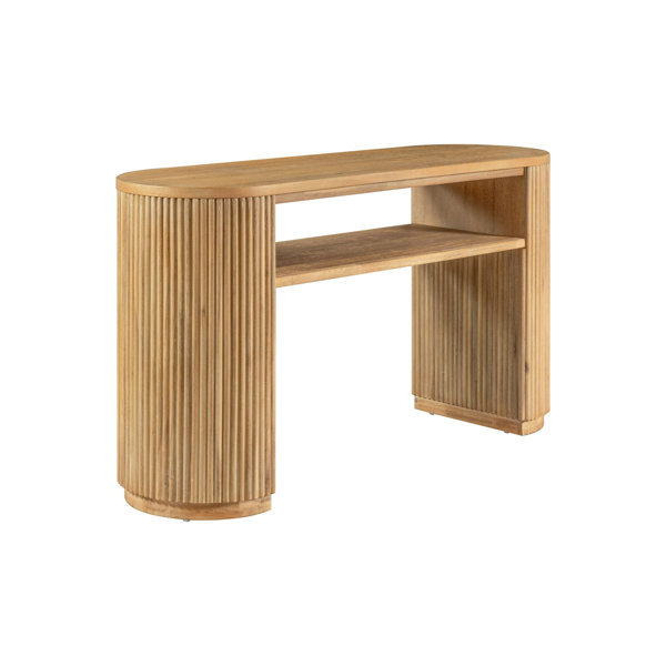 Joss & Main Fitzroy - Modern Natural Acacia Console Table | Wayfair