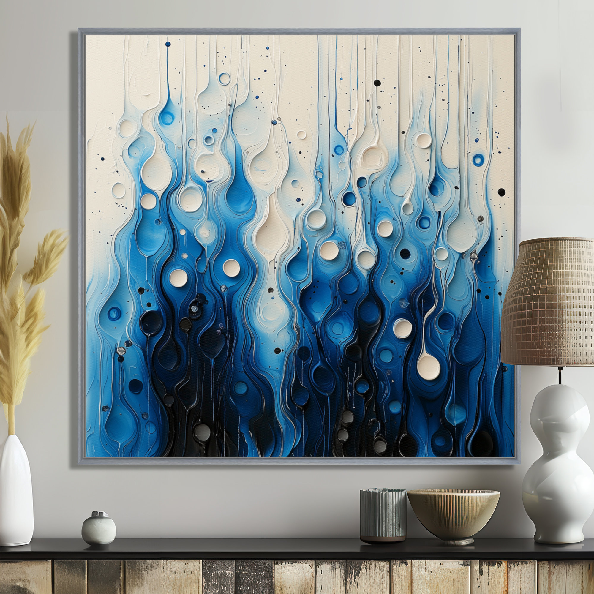 Wrought Studio™ Rhythmic Drizzle Drip Paint Eruption II - Drip Painting ...