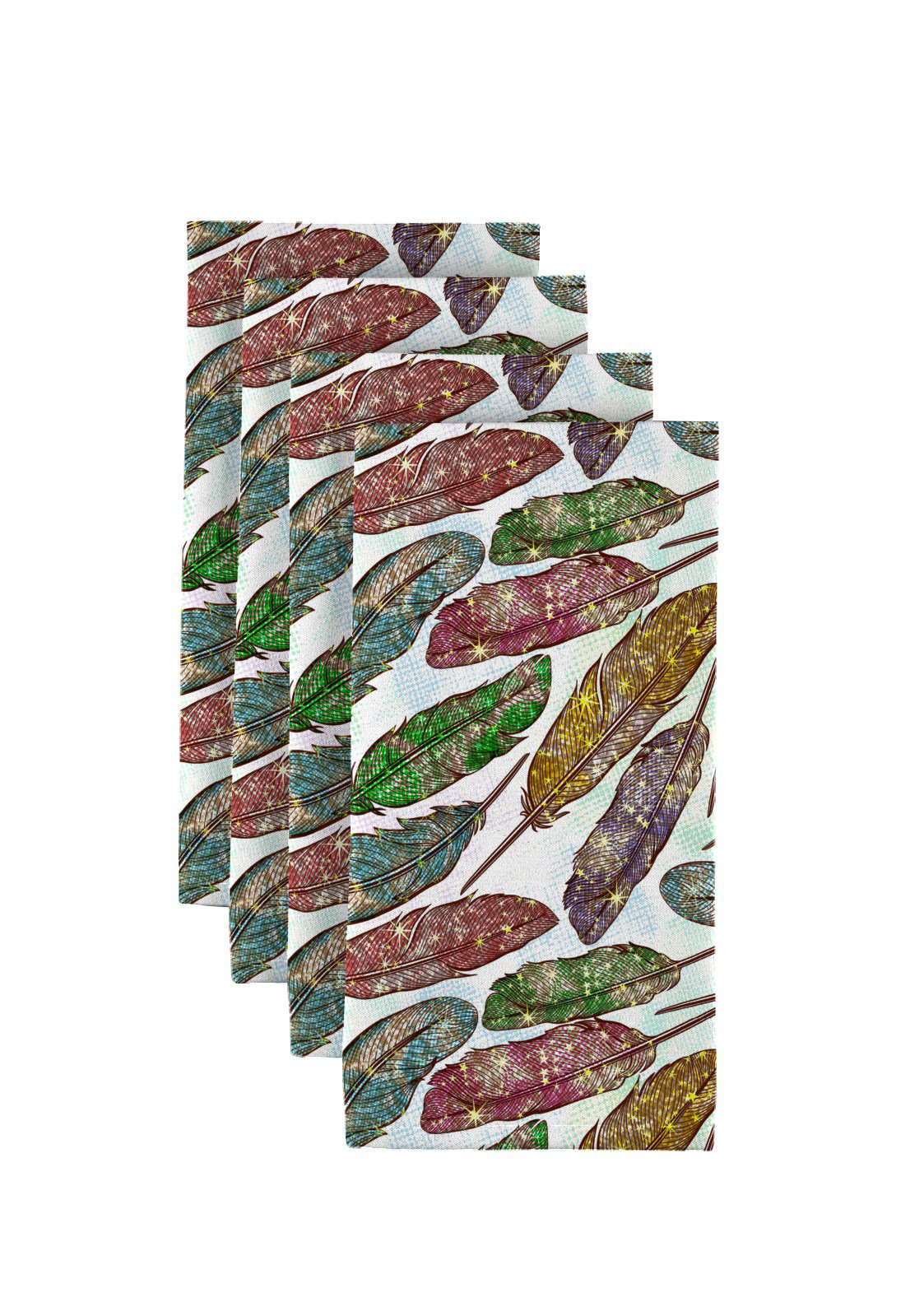 Bungalow Rose Hadden Colorful Feathers 18" Napkin | Wayfair