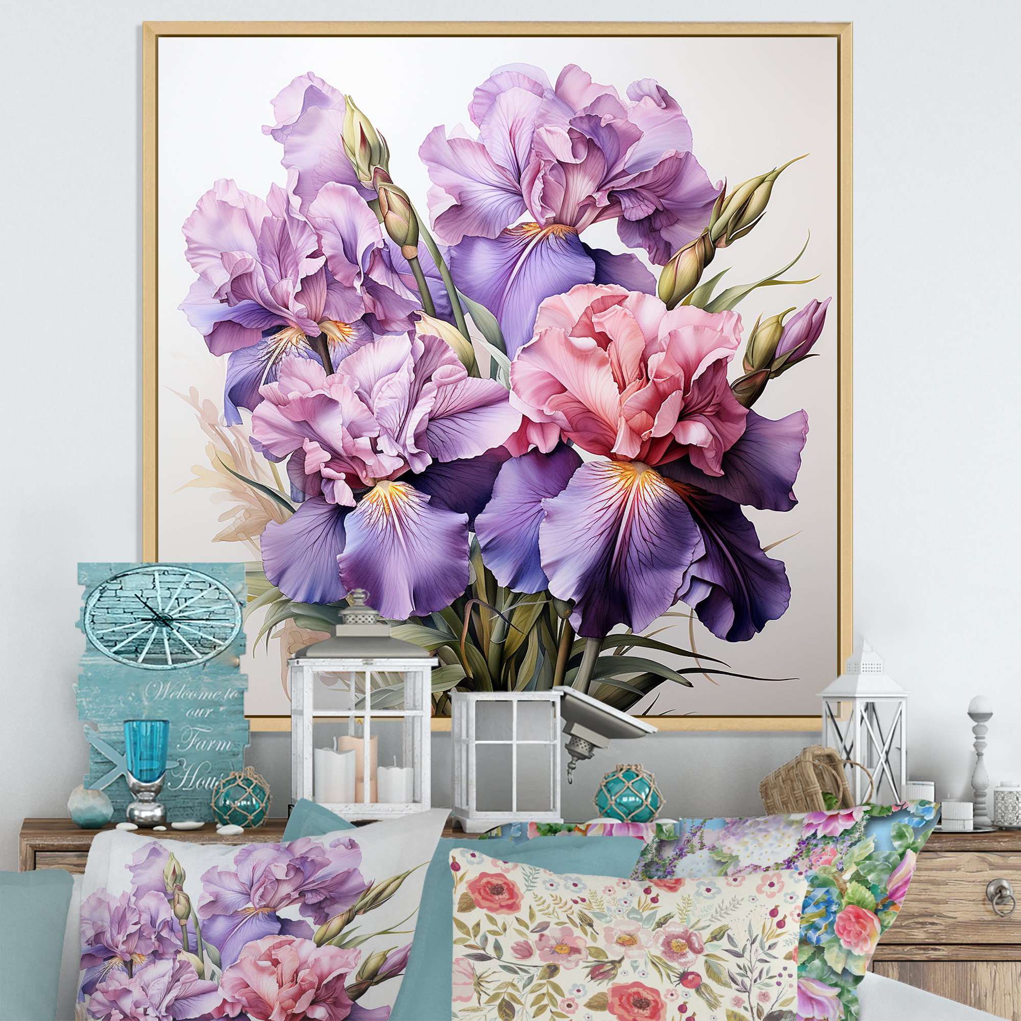 Red Barrel Studio® Purple And Pink Iris Grace I - Irises Wall Art | Wayfair