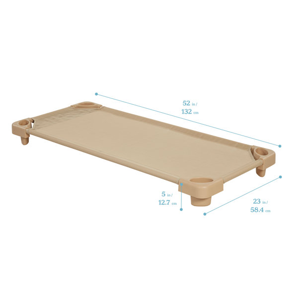 ECR4Kids Stackable Kiddie Cot, Standard Size, Classroom Furniture, 6 ...