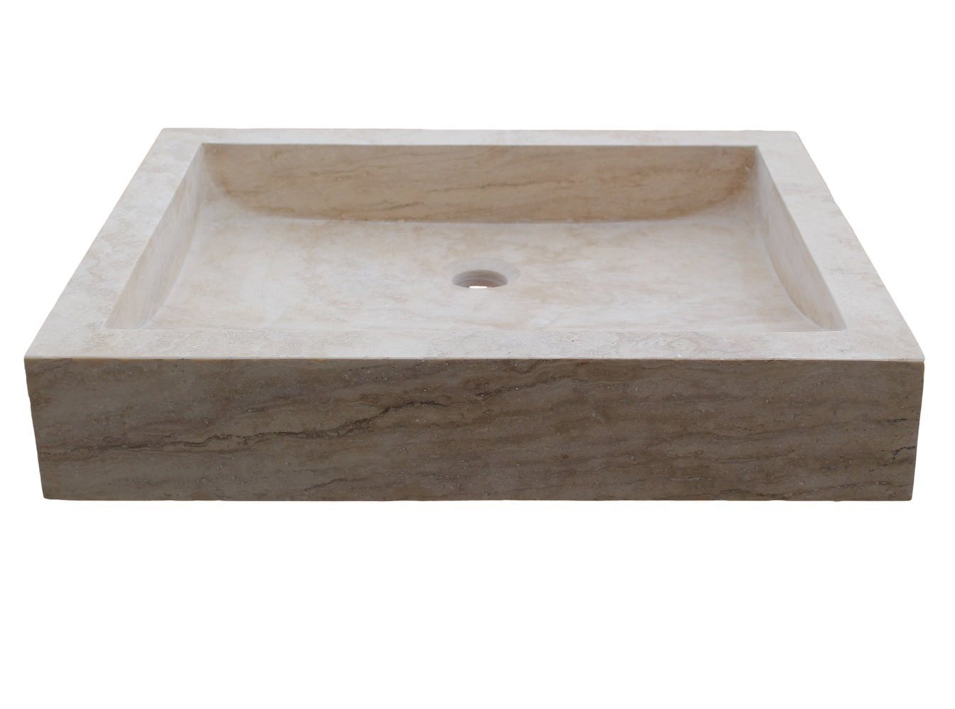 TashMart Angled Flow Stone Rectangular Vessel Bathroom Sink | Wayfair