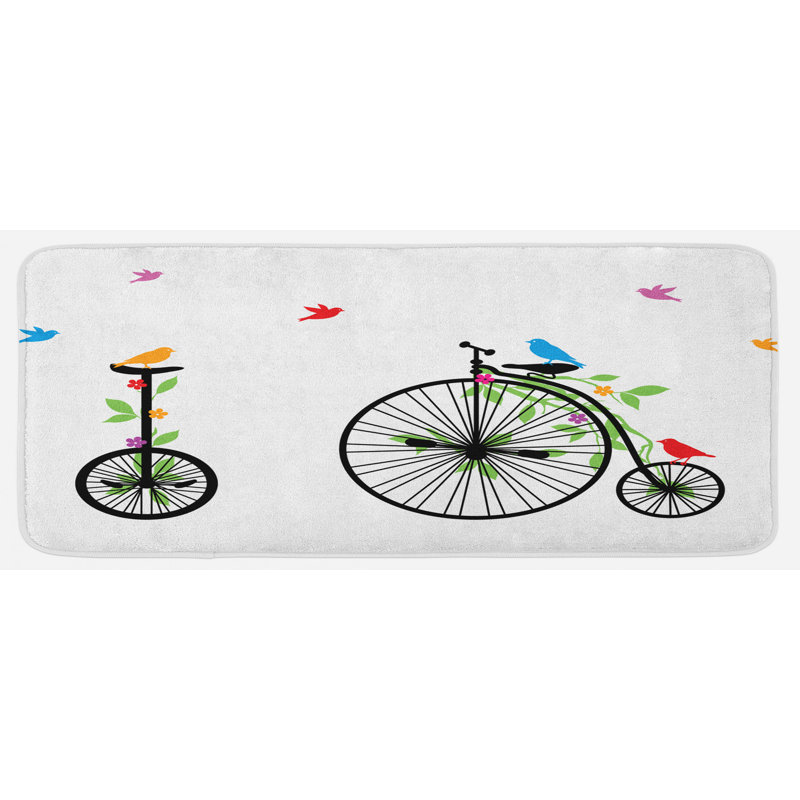East Urban Home Bicycle Kitchen Mat | Wayfair