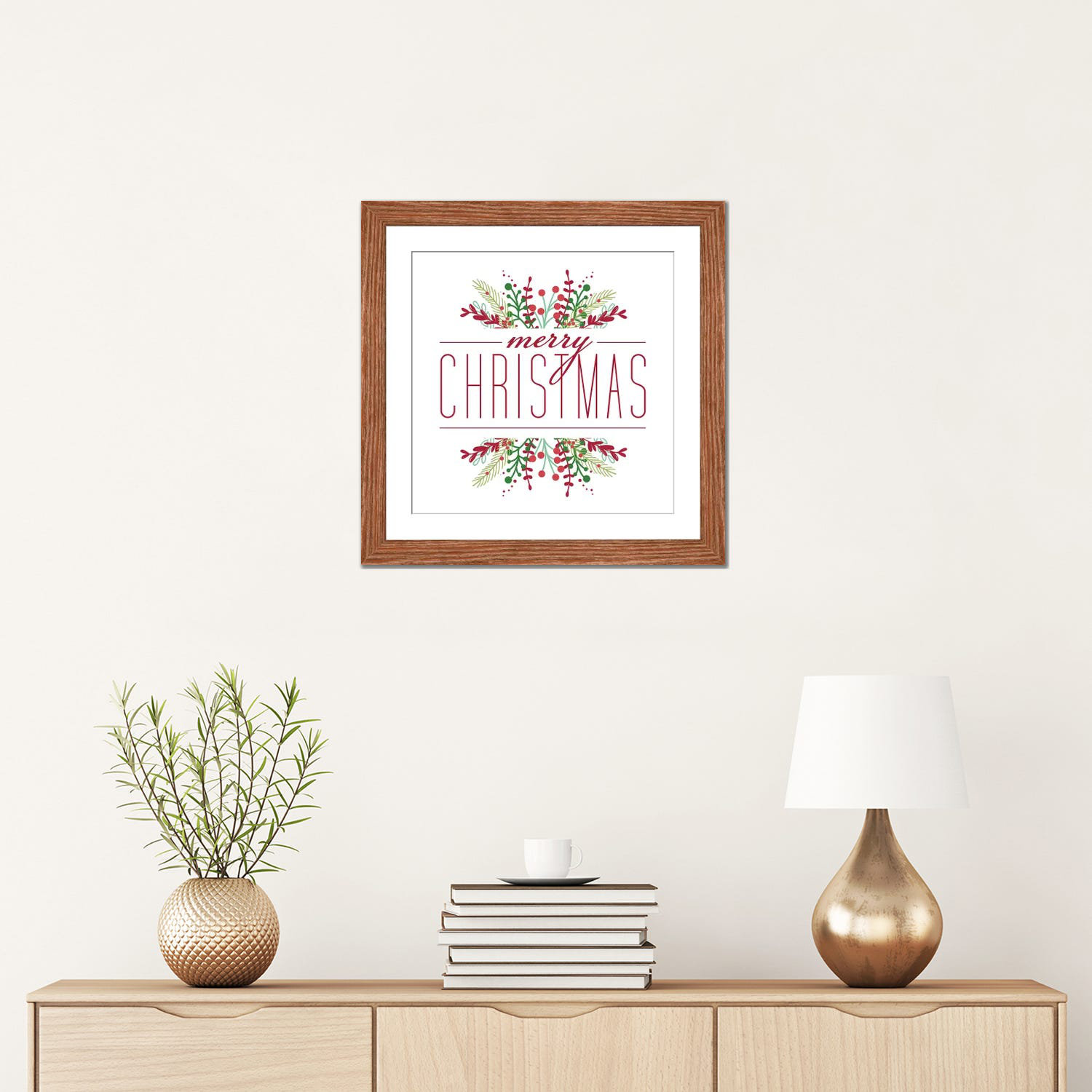The Holiday Aisle® Merry Christmas - Wall Art Print - Framed Fine Art ...