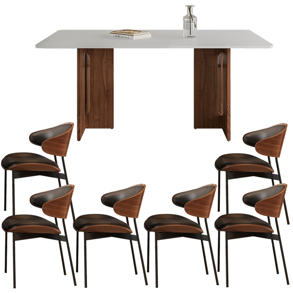 Elamer Medieval style retro rectangular dining table sets - Wayfair Canada