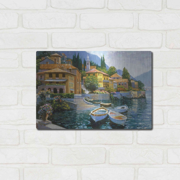 Red Barrel Studio® Lake Como Landing On Metal by Howard Behrens Print ...