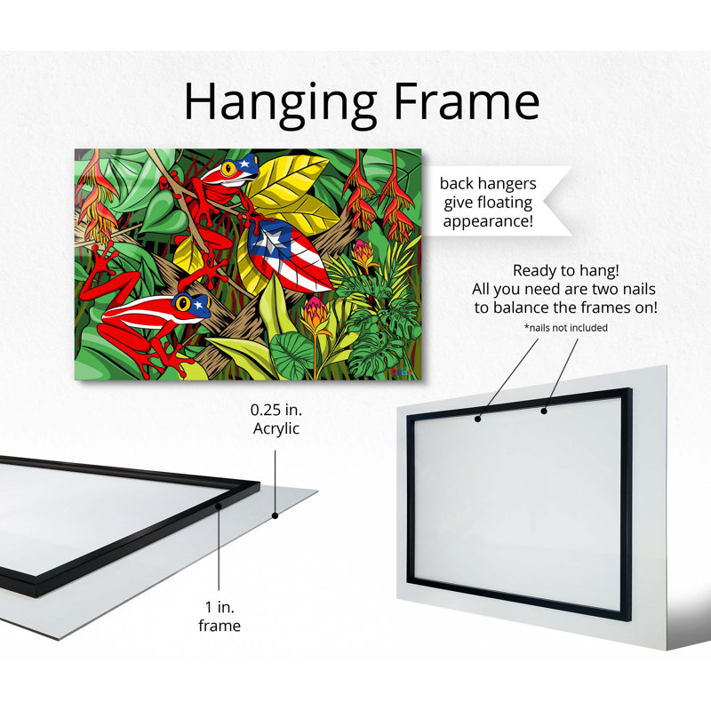 Bay Isle Home™ Puerto Rican Coqui Frogs, Puerto Rico Wall Art, Printed ...