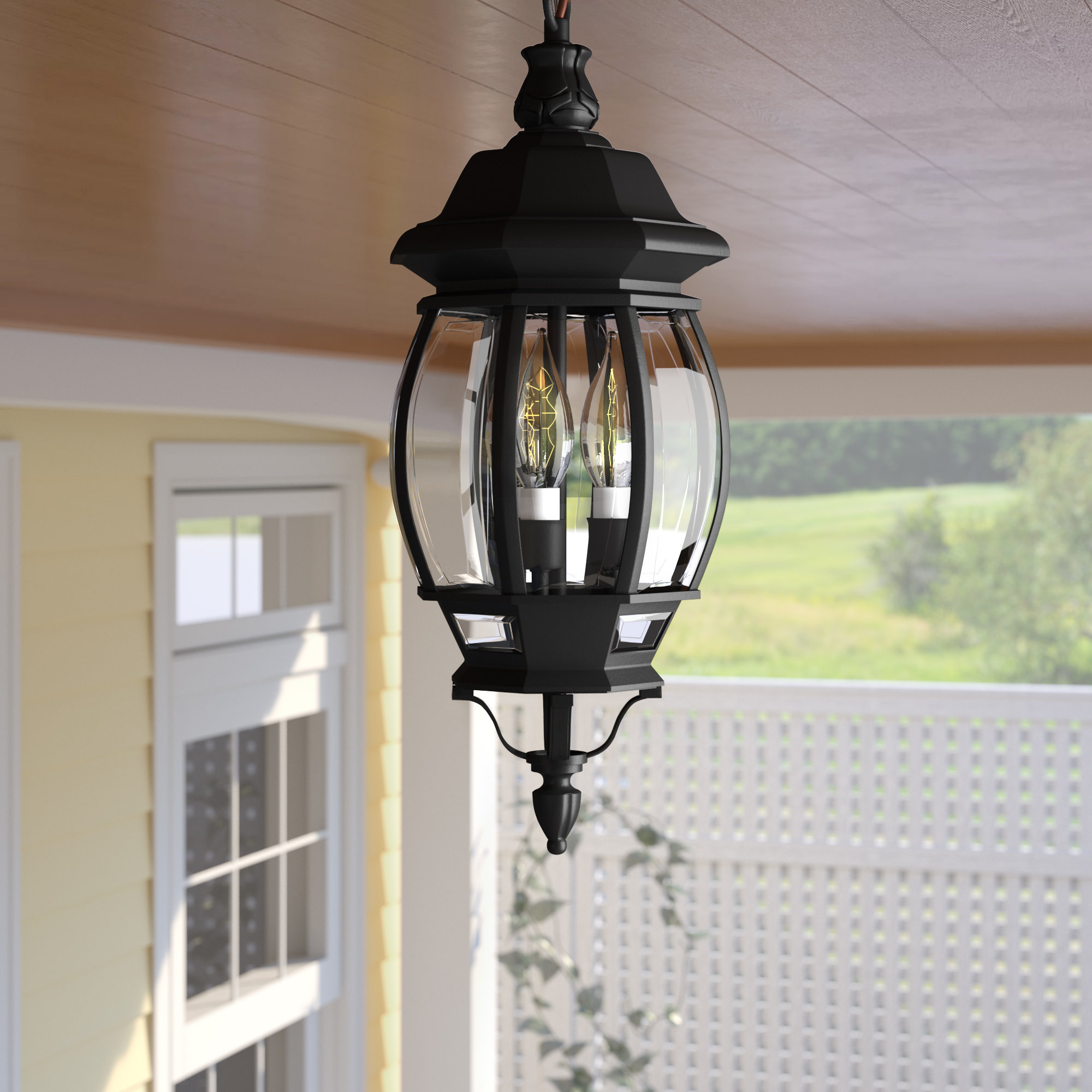Sol 72 Outdoor™ Gillian 3 -Bulb 20" H Outdoor Hanging Lantern & Reviews ...