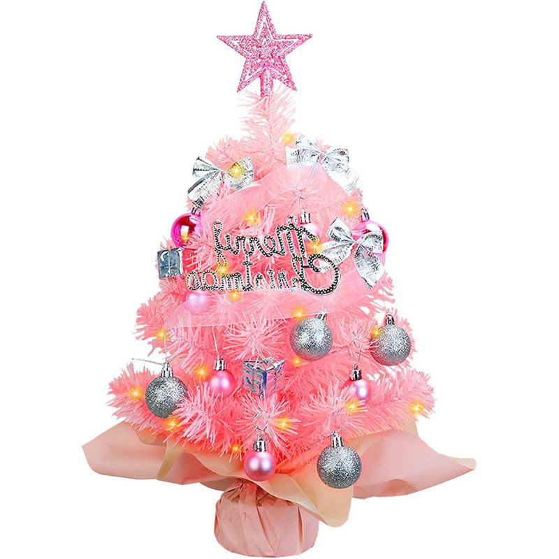 Mercer41 Small Mini Table top Christmas Tree with 50 LED Lights 24 Inch ...