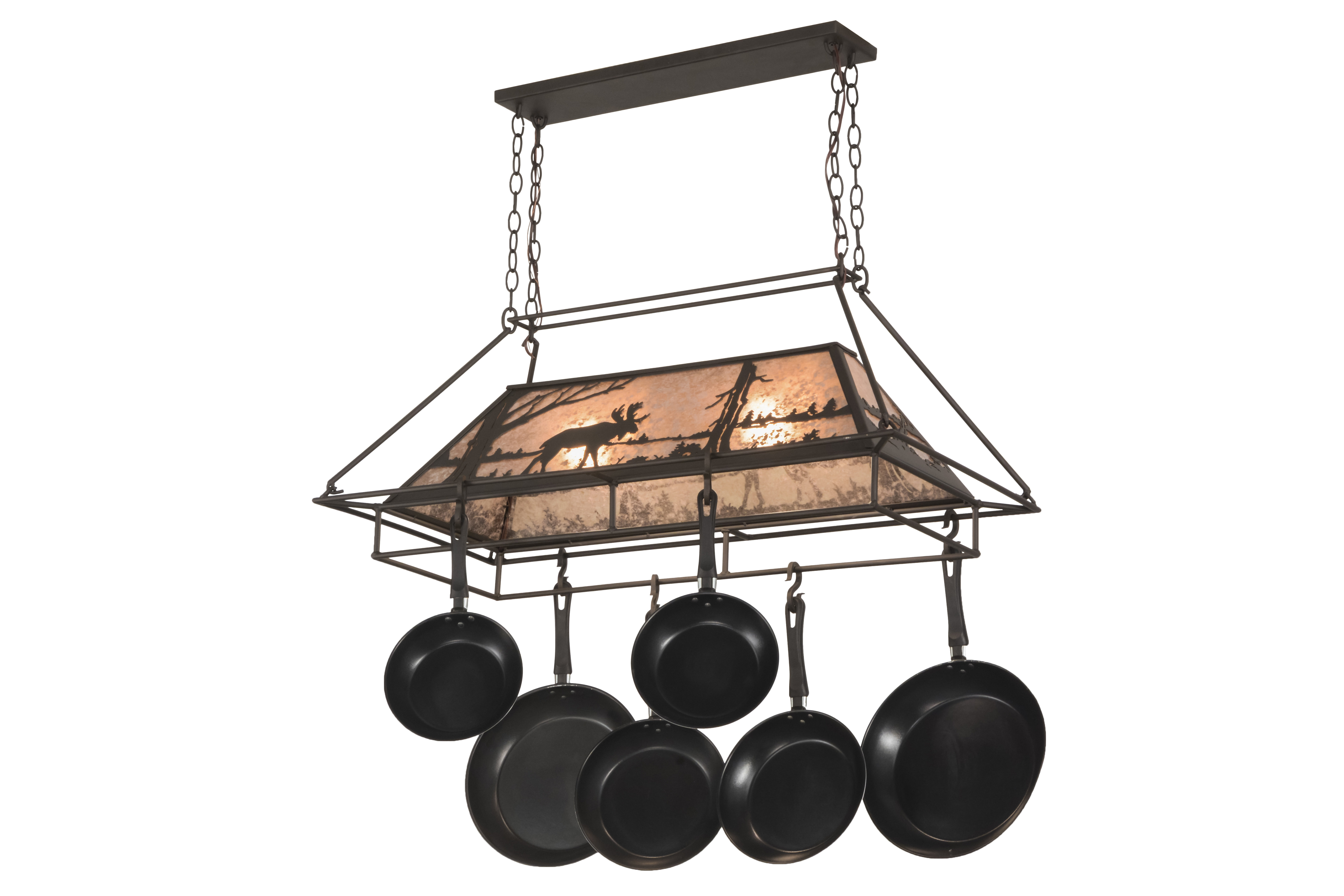 Meyda Lighting Moose at Lake Handcrafted Hanging Pot Rack | Wayfair