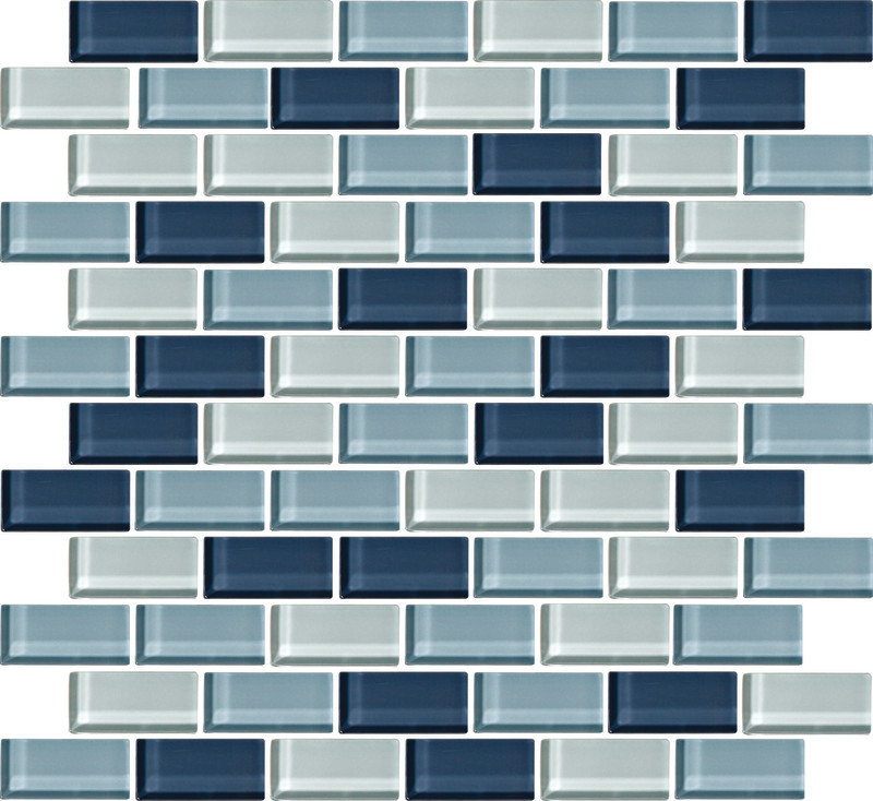 Daltile Color Wave 1" x 2" Glass Mosaic Tile in Winter Blues | Wayfair