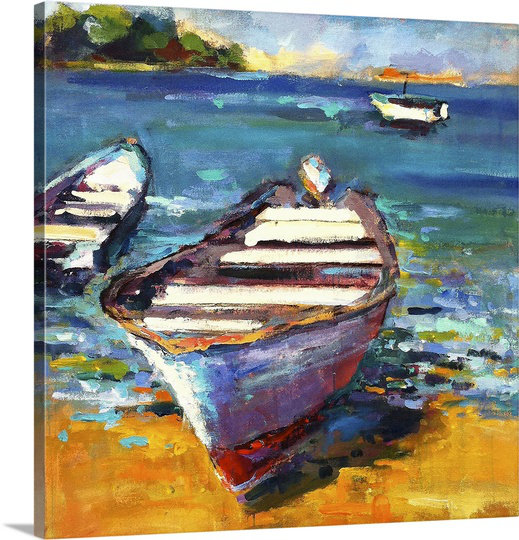 Great Big Canvas 'Boat' Page Pearson Railsback Painting Print | Wayfair