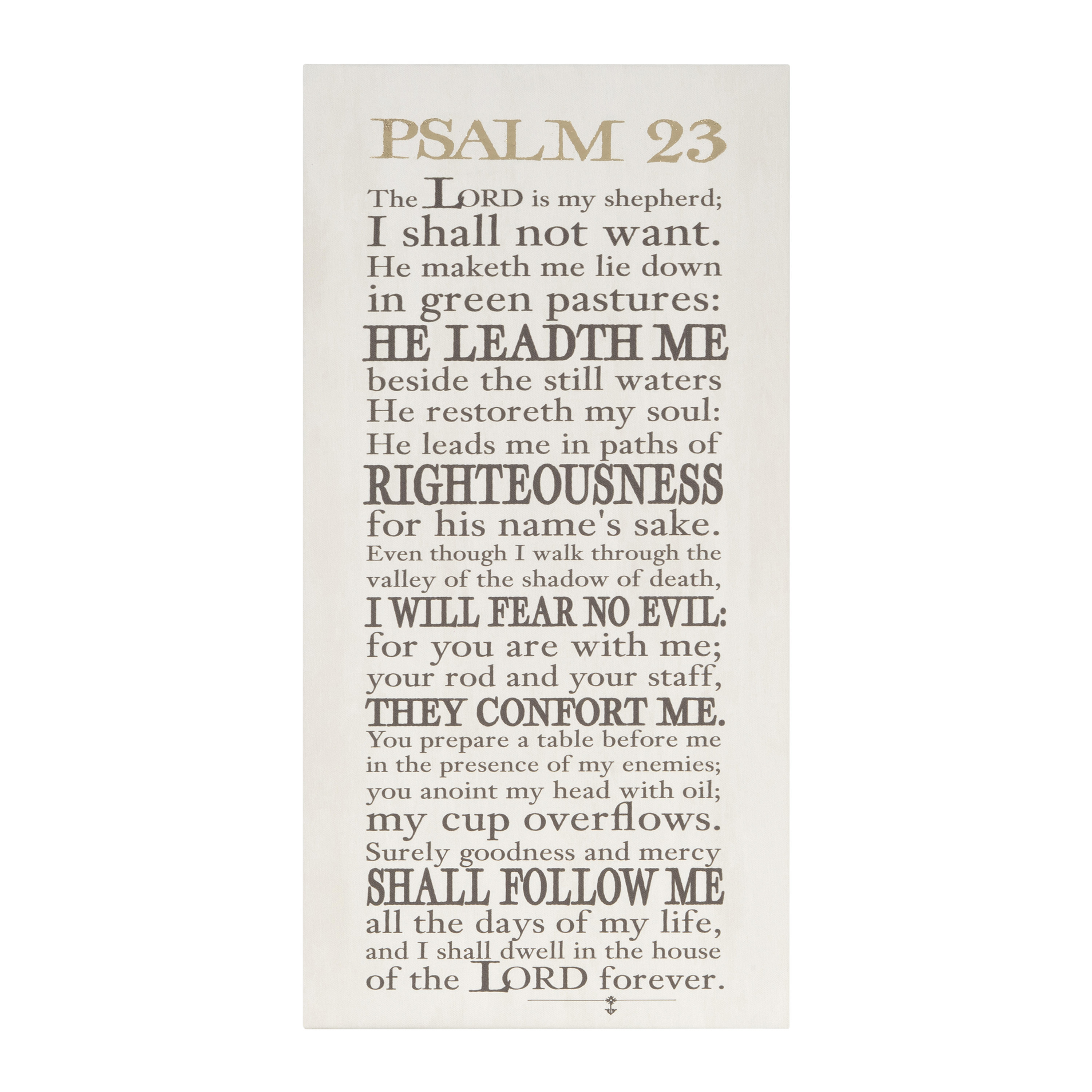 Trinx Krishona Psalm 23 Gallery Wrapped Canvas by Art Brand Studios ...