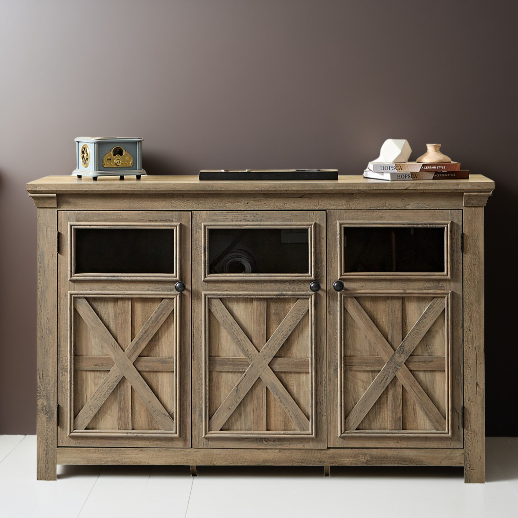 August Grove 53" Kitchen Storage Sideboard Buffet Cabinet Console Table ...