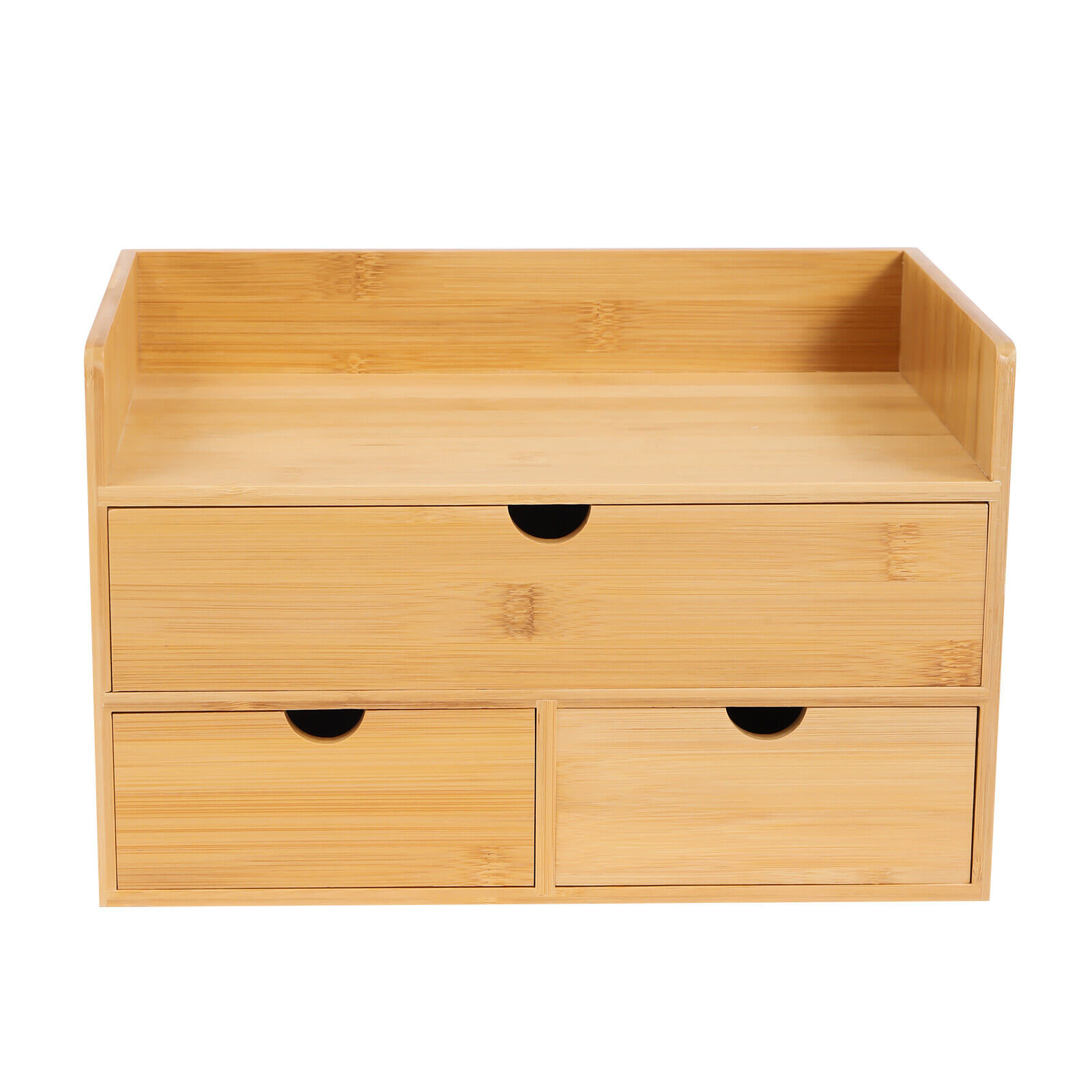 Latitude Run® Bascobel Raw Wood Colour Tabletop Storage Box Desk ...