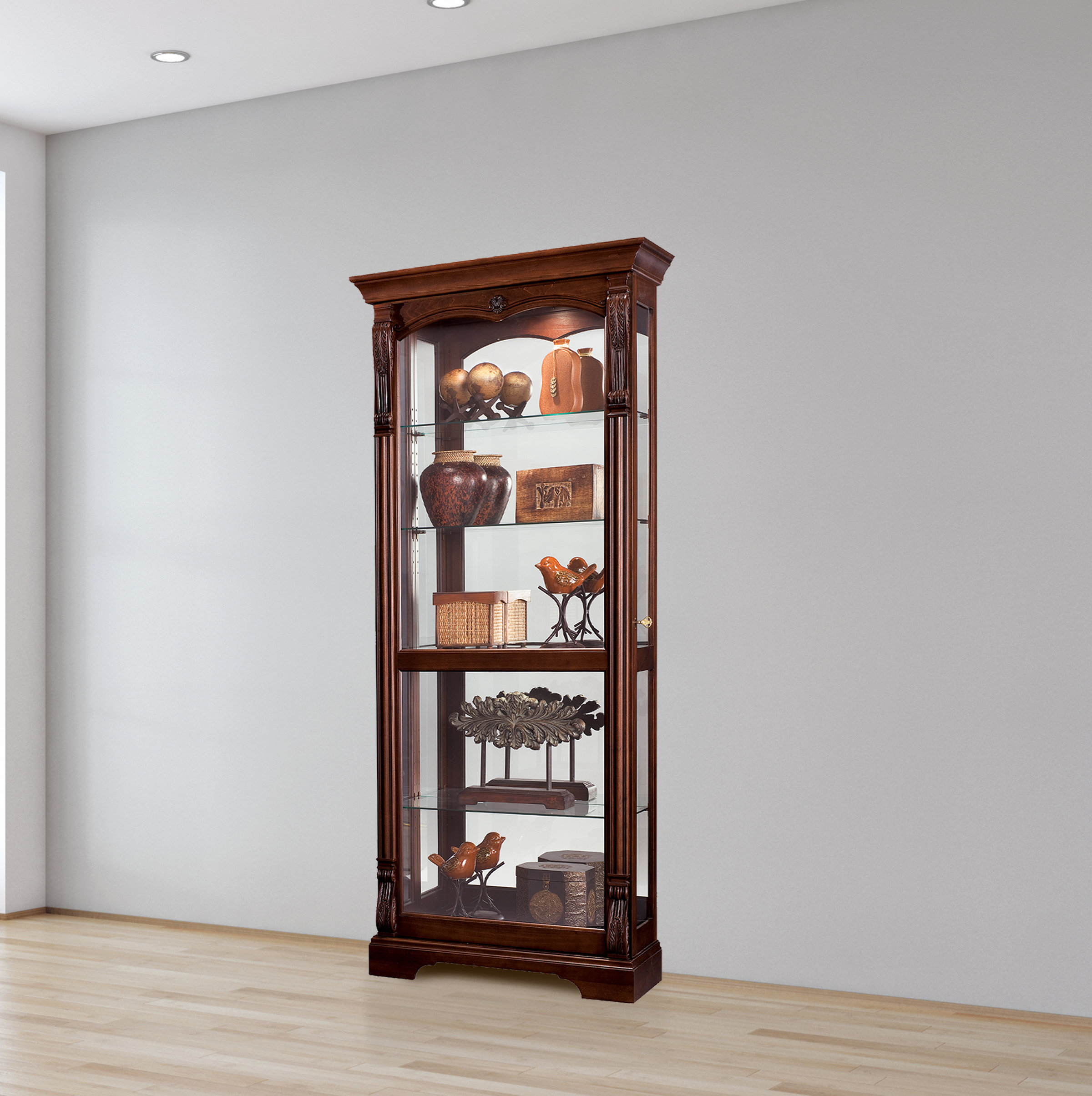Howard miller lighted curio cabinet store