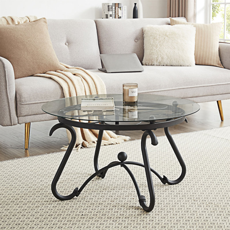 George Oliver Tempered Glass Surface Coffee Table Set | Wayfair